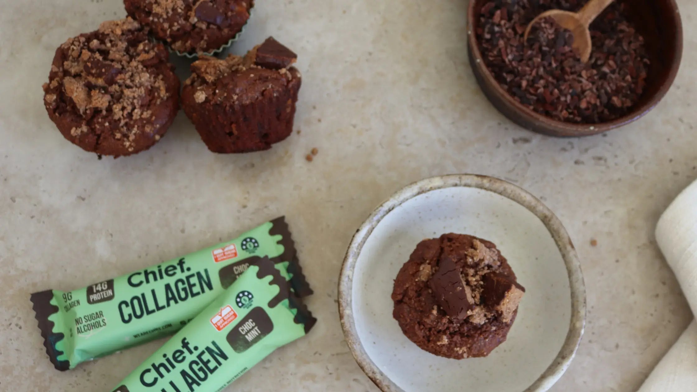 Choc Mint Muffins - Chief Nutrition