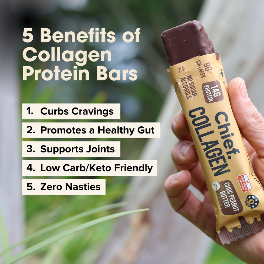 Collagen Protein Bar 45g (12 bars) | Chief Nutrition