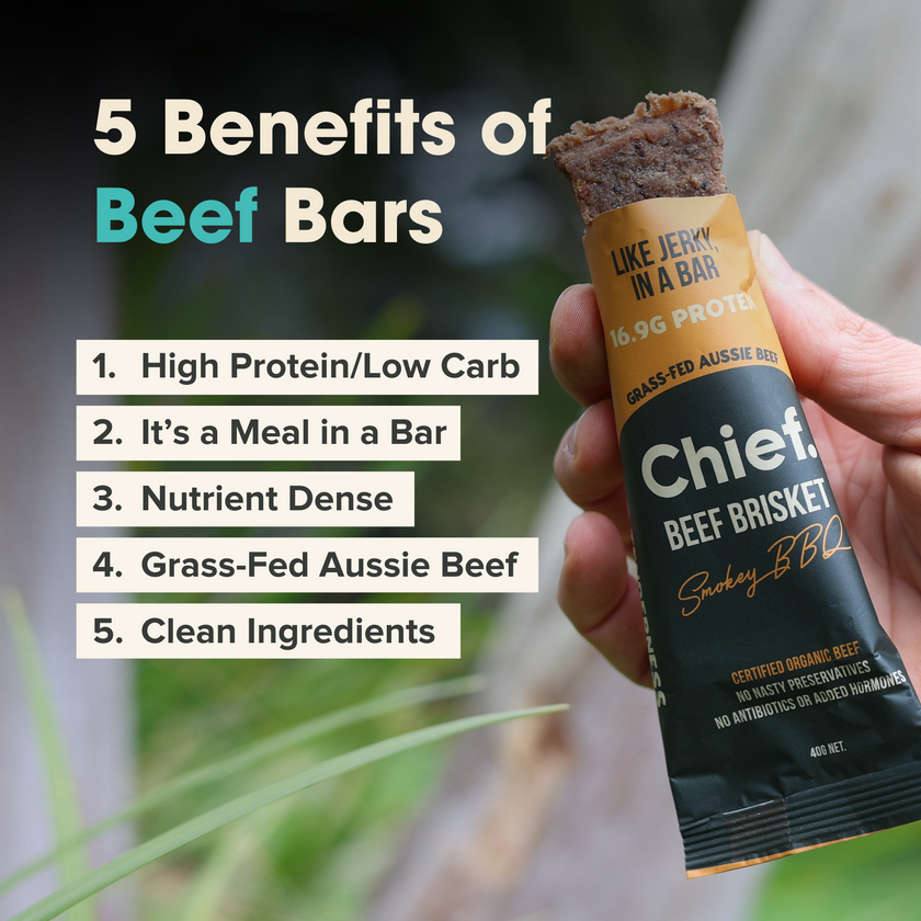 Smokey BBQ Beef Bars: Protein-Rich Snack Pack for You | Chief Nutrition