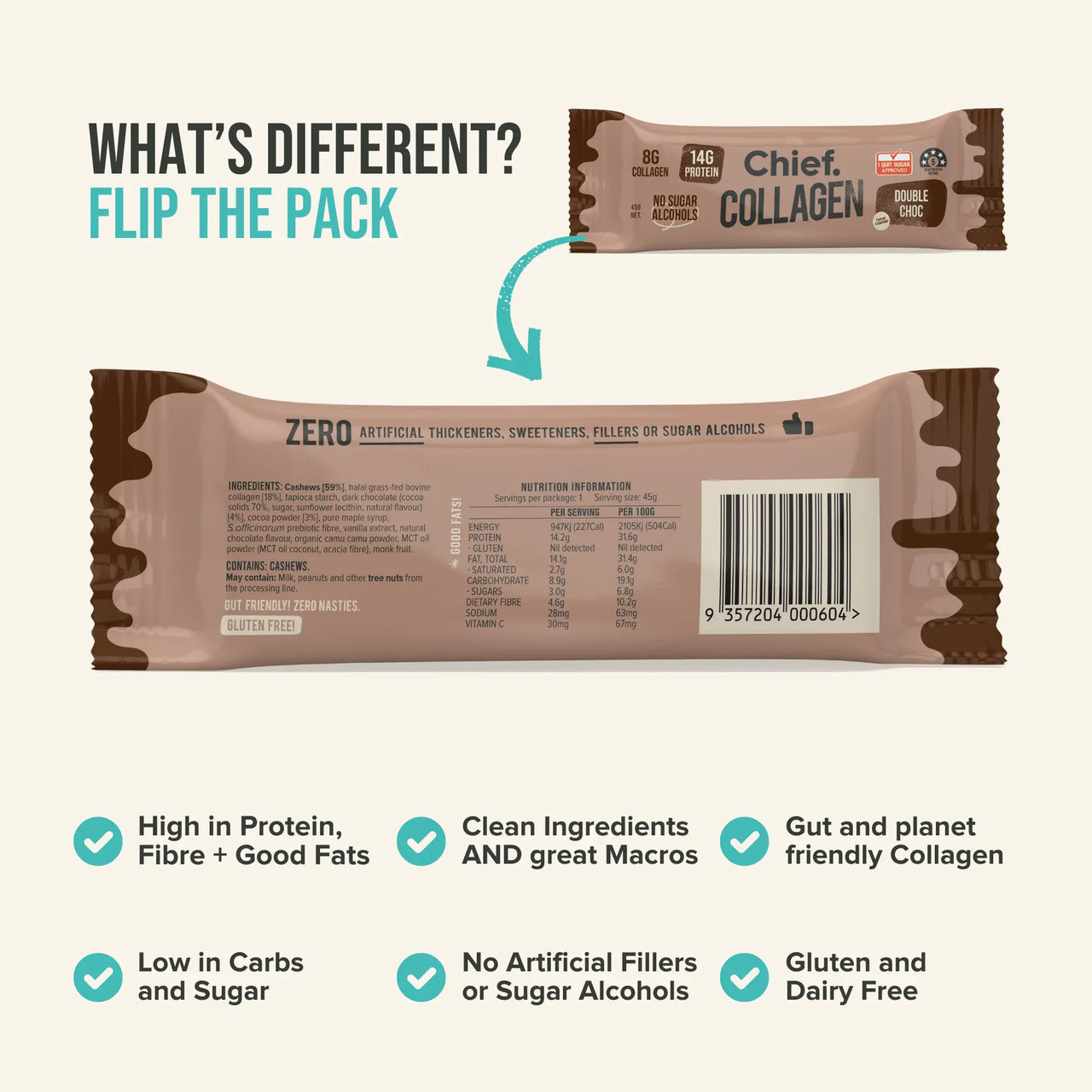 Collagen Protein Bar Mixed Box (12 bars) | Chief Nutrition - Chief ...