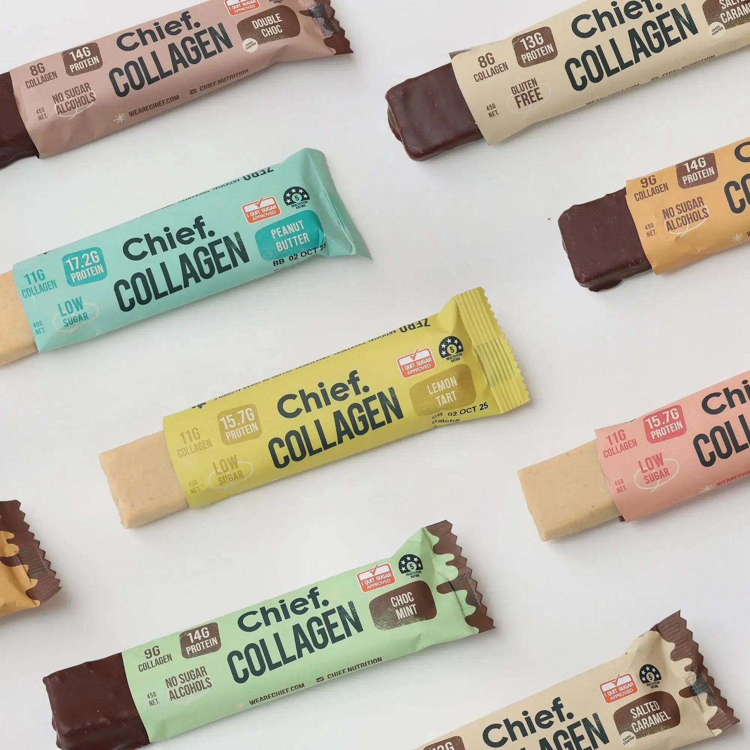 Collagen Protein Bar 45g (4 Bars) | Chief Nutrition