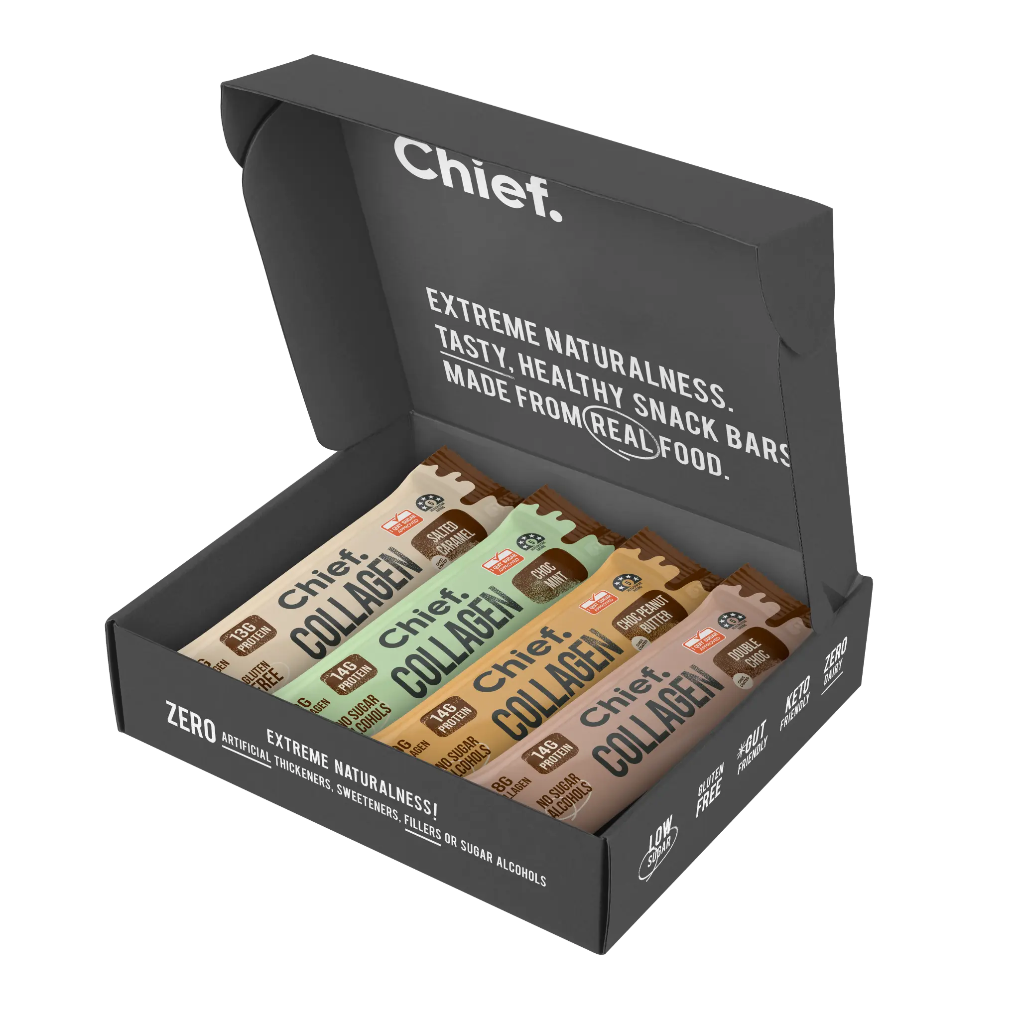 Collagen Protein Bar 45g (4 Bars) | Chief Nutrition - Chief Nutrition