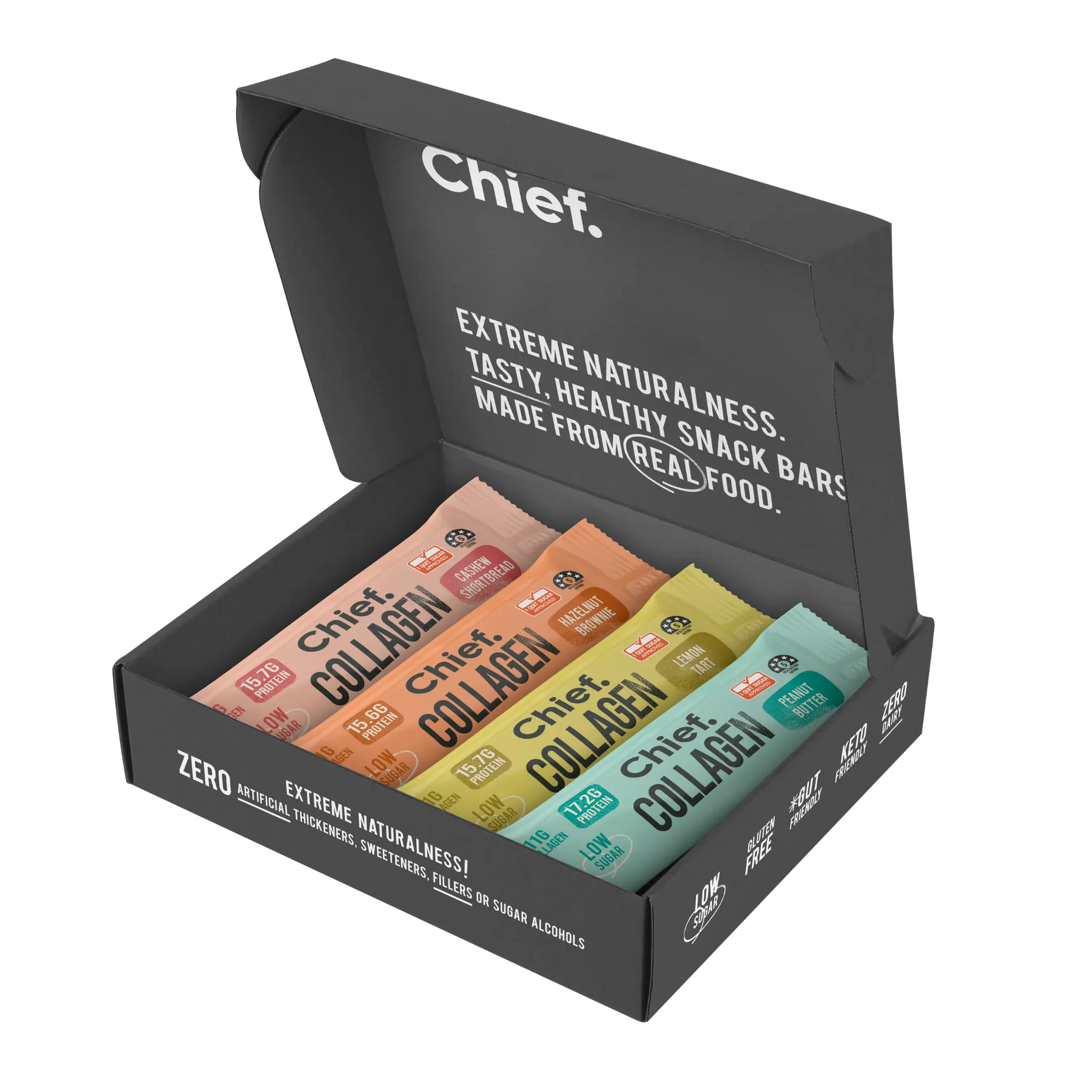 Collagen Protein Bar 45g (4 Bars) | Chief Nutrition - Chief Nutrition