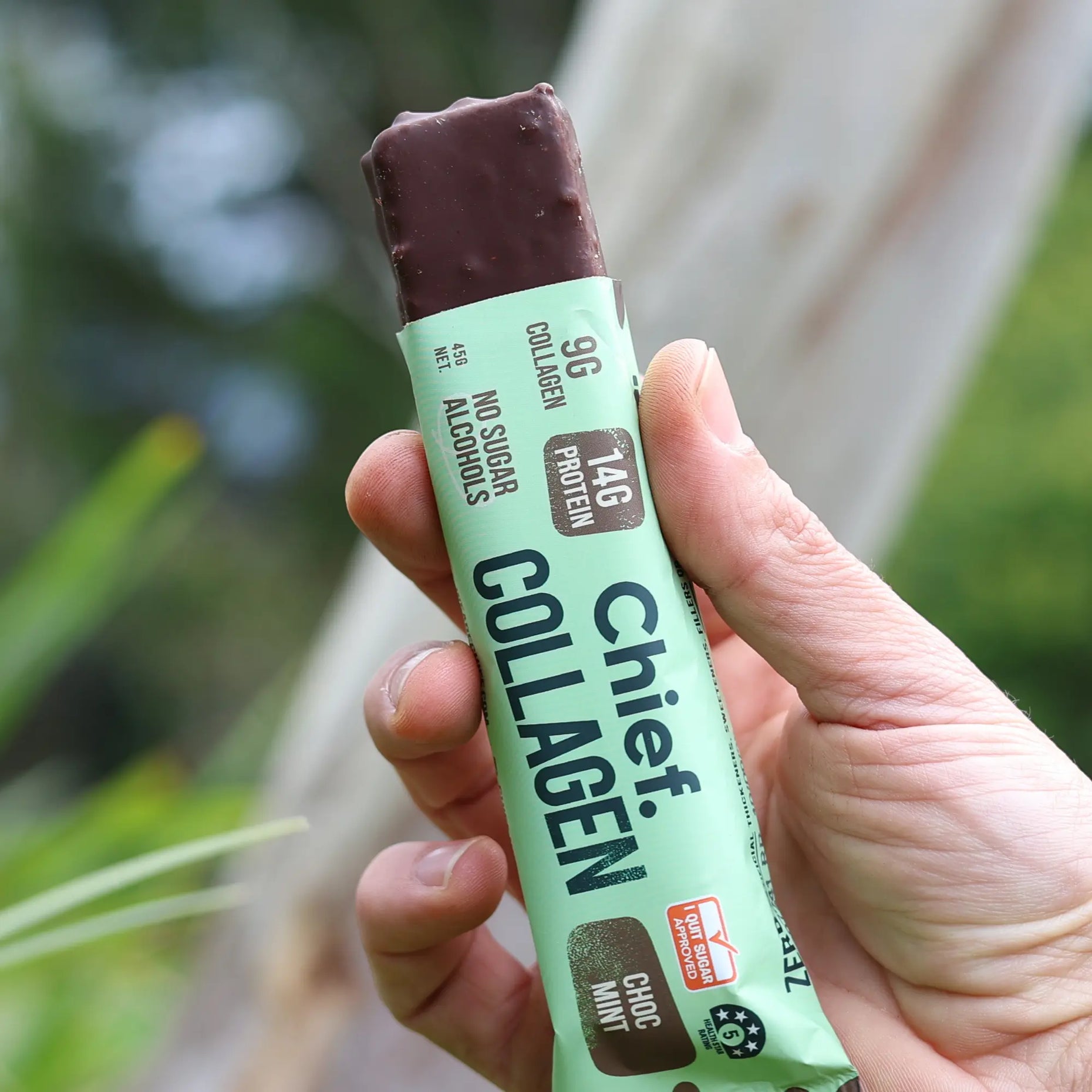 Collagen Choc Mint Protein Bar 45g (12 bars) - Chief Nutrition