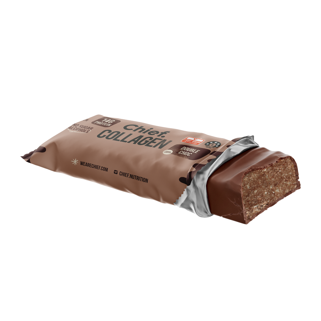 Collagen Double Choc Protein Bar 45g (12 bars) – Chief Nutrition