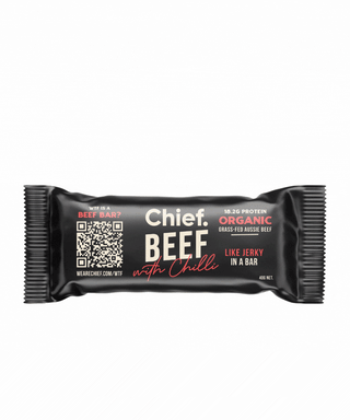 Organic Chilli Beef Bars 40g (12 bars) | Chief Nutrition - Chief Nutrition