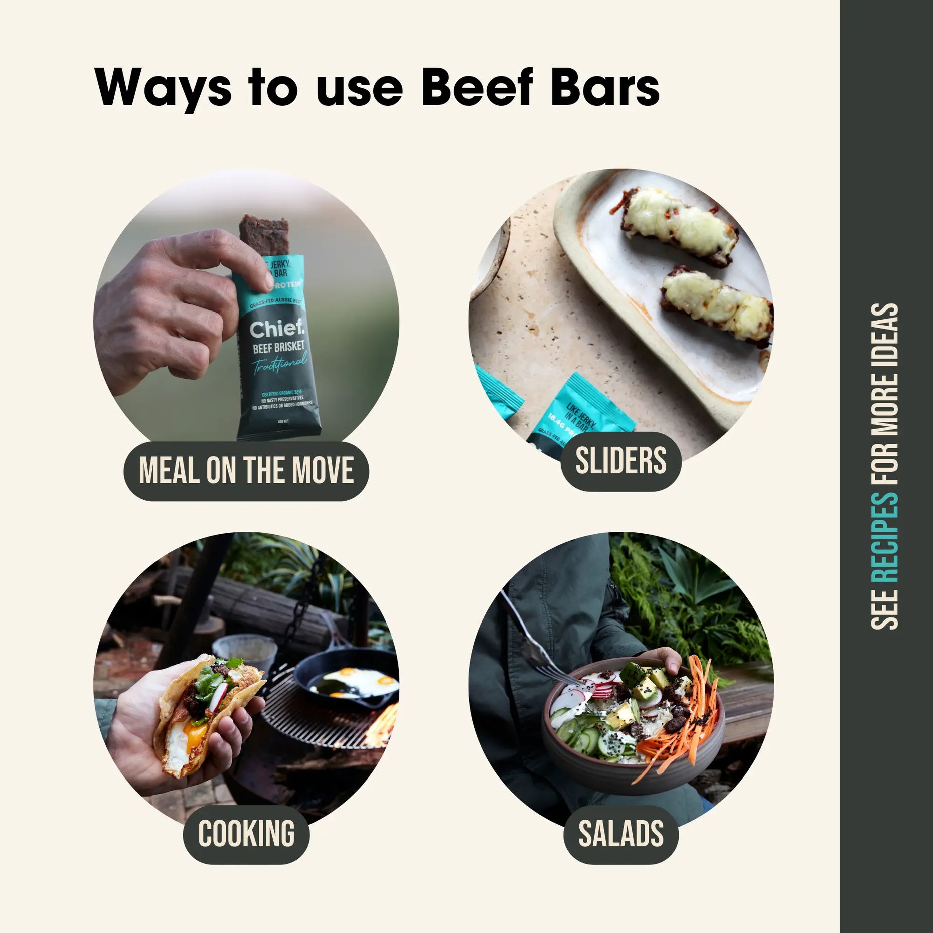 Beef Bar 40g (4 bars) | Chief Nutrition - Chief Nutrition