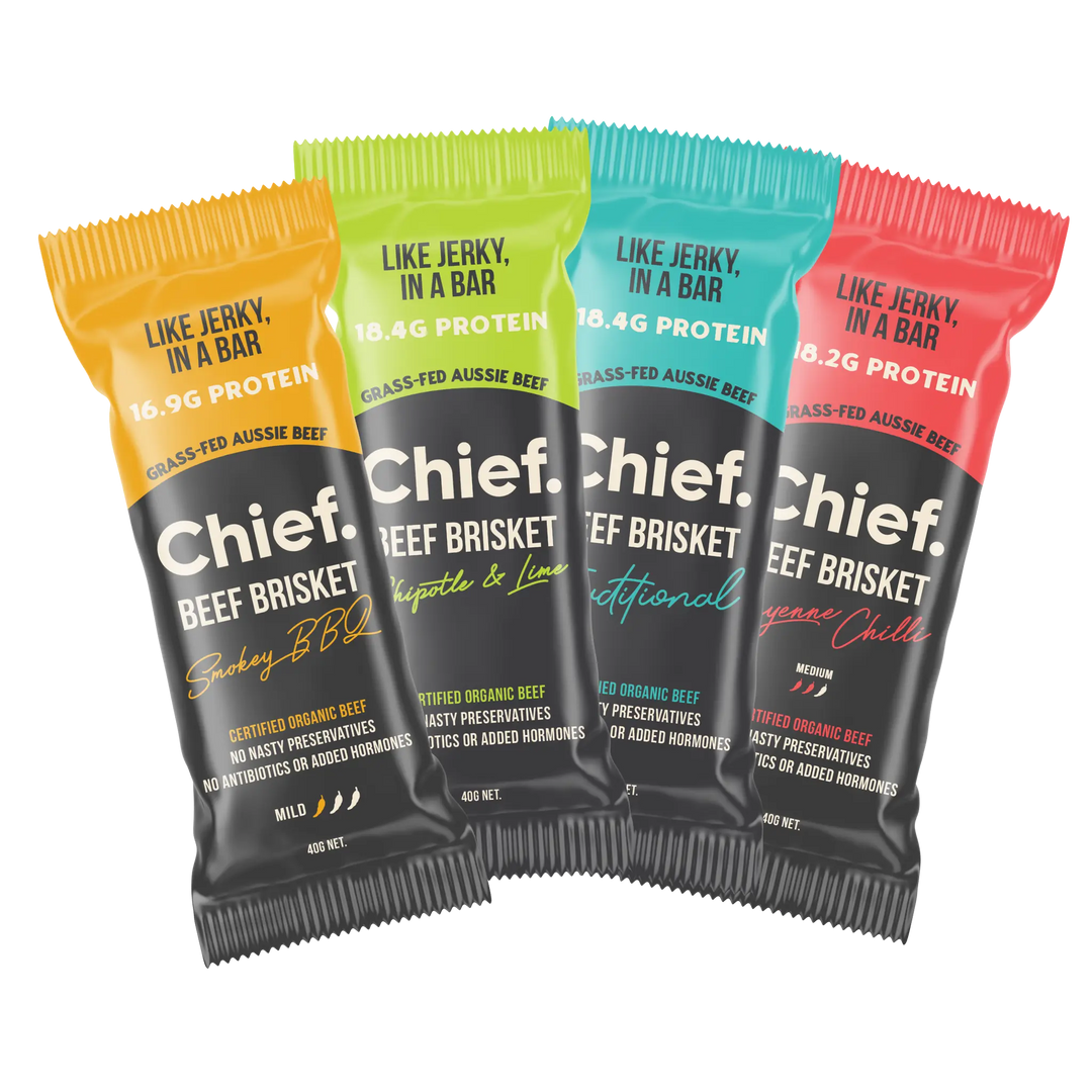Beef Bars Mixed Box: 12 Bars of Protein Variety - Chief Nutrition